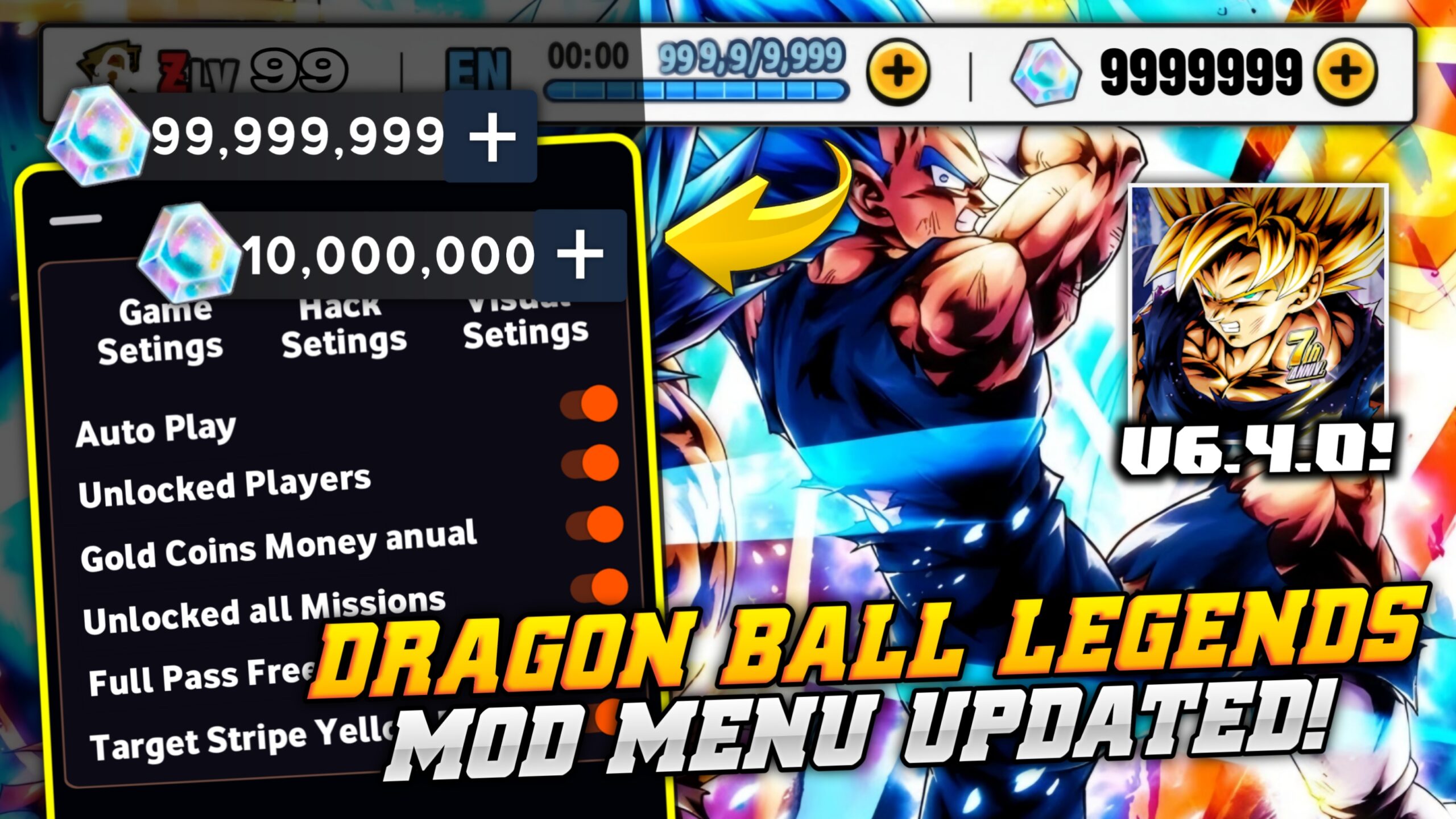 Dragon Ball Legends Mod Apk v6.4.0 (Unlimited Crystals) for Android 2025